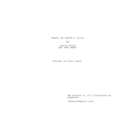 Peeps in space!! ep.1 pilot | PDF