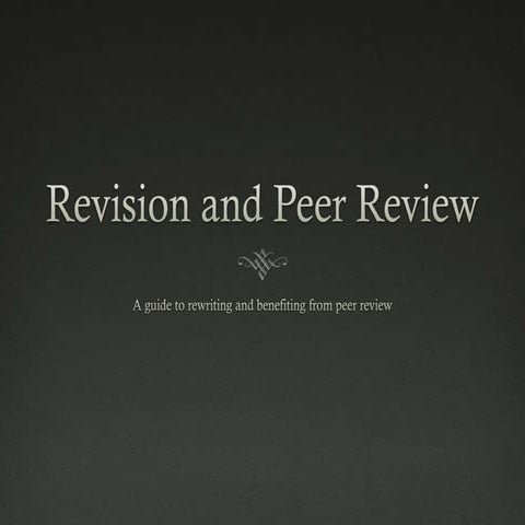Peer Review and Revising | PPTX