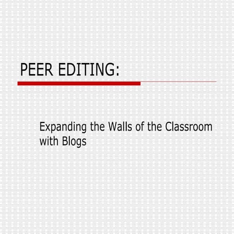 Peer Editing | PPT