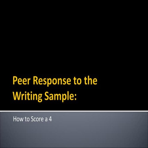 Peer Response To The Student Sample | PPT