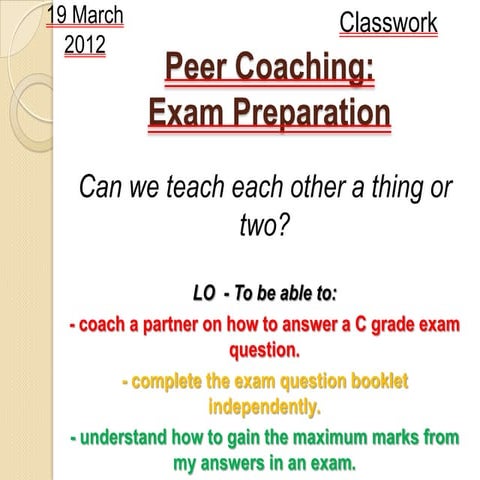 Peer coaching | PPTX