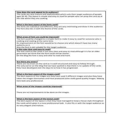 Peer Feedback 2 - Recipe Cards | DOCX