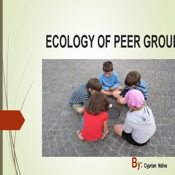ECOLOGY OF PEER GROUP | PPT