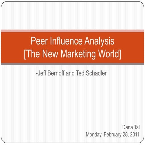 Peer influence analysis | PPTX