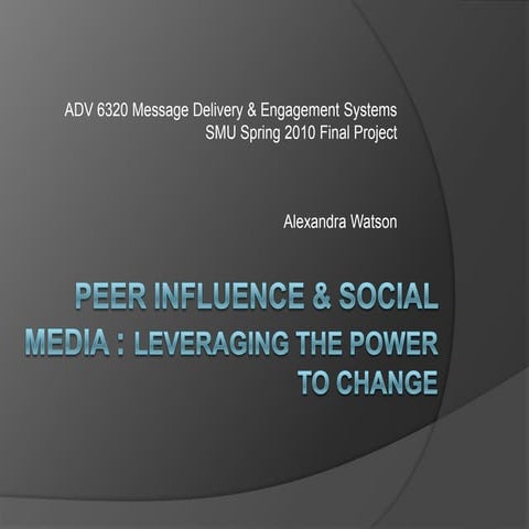 Peer influence & social media | PPTX
