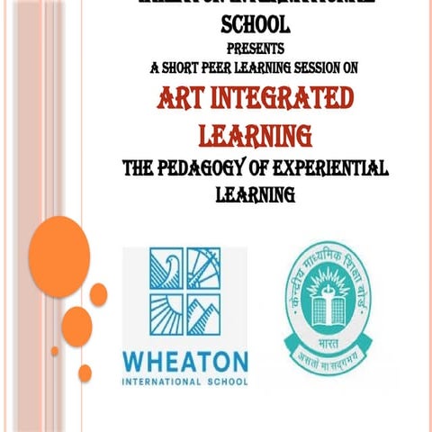 Art Integrated Learning PPT by Dr Sarvesh Mourya NCERT | PPTX
