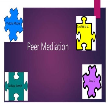 Peer mediation | PPTX | Secondary Education | Education