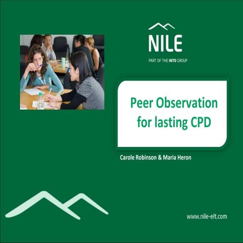 Peer observation for lasting CPD | PPTX