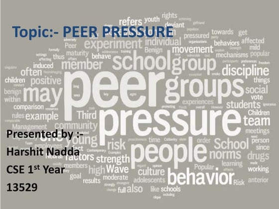 Peer pressure | PPT | Education