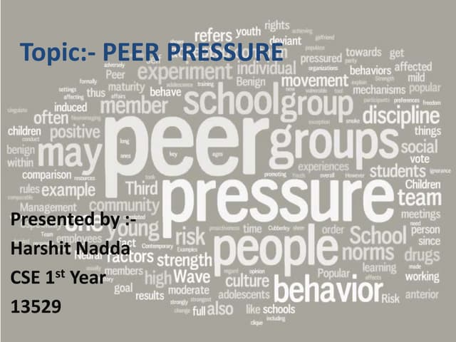 Peer Pressure Ppt