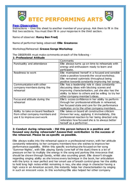 Peer Observation - Ramy | PPT