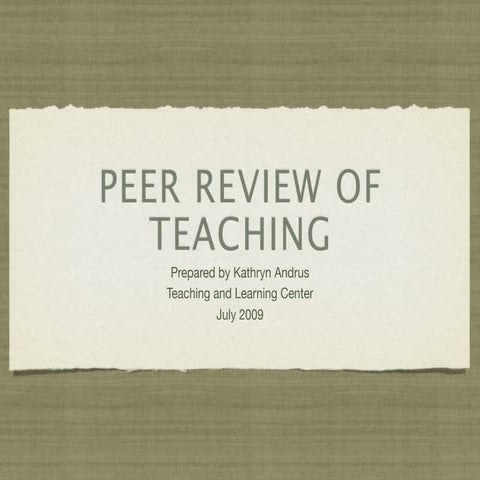 Peer Review | PPT