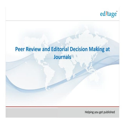 Peer review and editorial decision making at journals | PDF