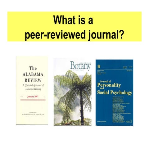 Peer reviewed journals 2013 | PPT