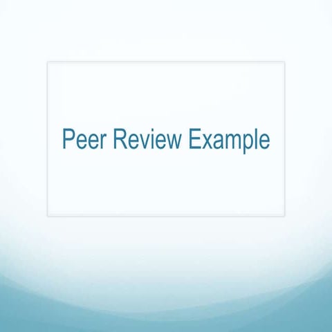 Peer review example | PPTX