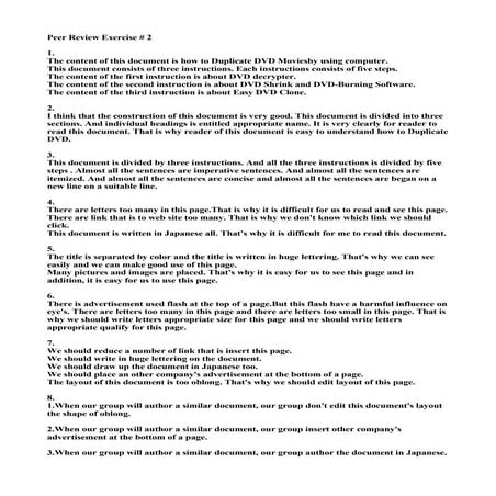 Peer reviewexercise2 | PDF