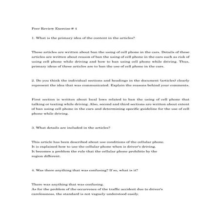 Peer review exercise #4 | PDF