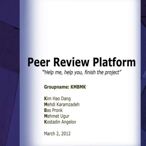 Peer review project march 2 | PPT