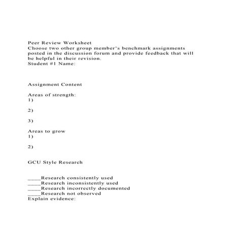 Peer Review WorksheetChoose two other group member’s benchma.docx