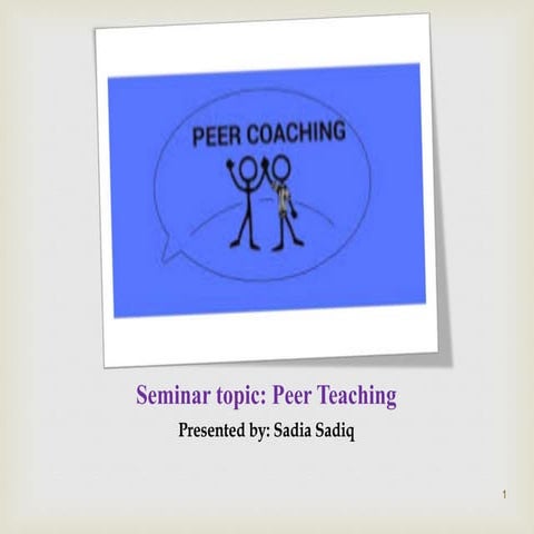Peer teaching | PPT