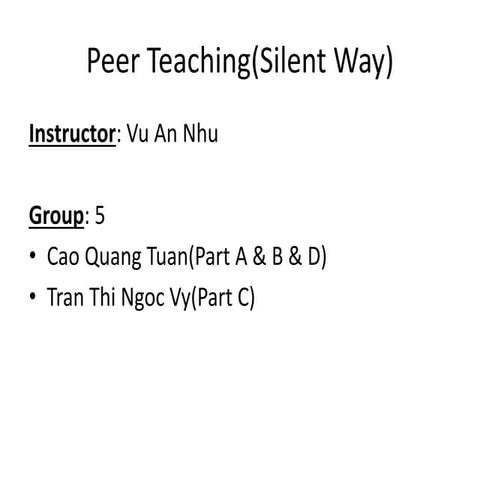 Peer teaching(final) | PPTX