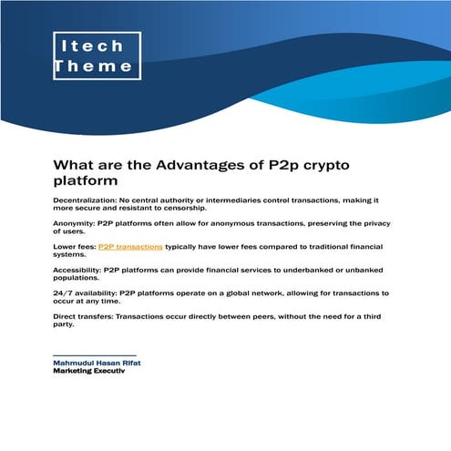 What is the Advantages of P2p crypto platform | PDF