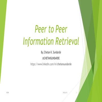 Peer to Peer Information Retrieval | PPTX