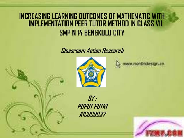 peer and cross-age tutoring