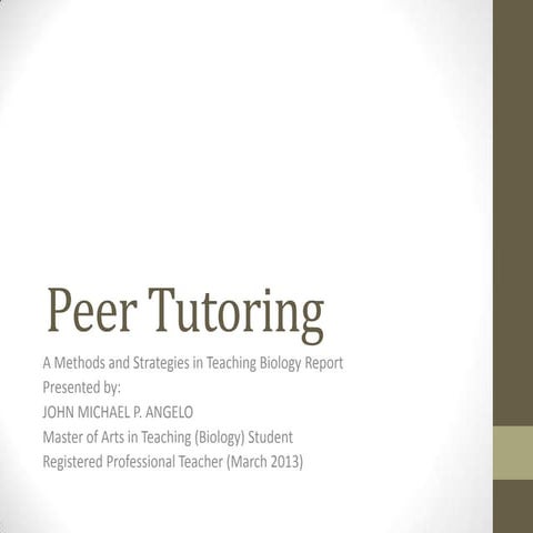 Peer tutoring | PPTX