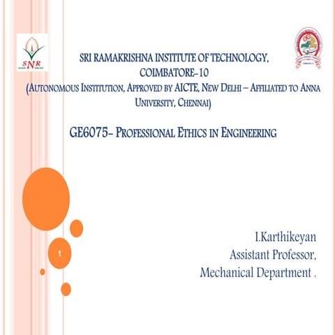 Professional Ethics in Engineering | PPT