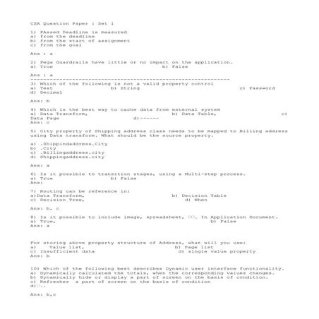 Pega certification dumps | PDF