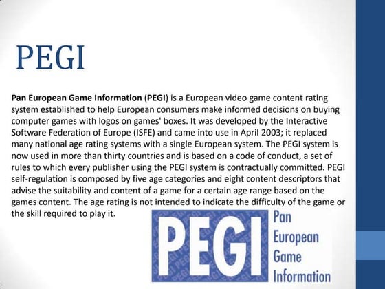 PEGI Presentation By Omer Faheem | PPT