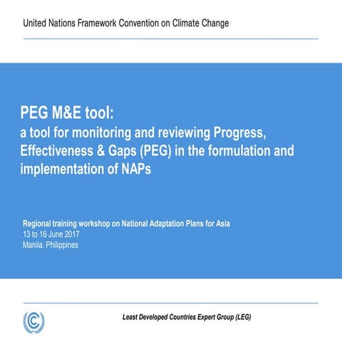 The sample NAP process based on the UNFCCC NAP technical guidelines | PDF