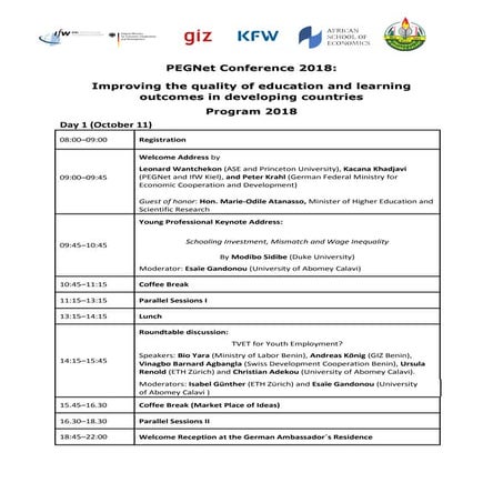 PEGNet Conference 2018 Program | PDF | Business Expos & Conferences ...