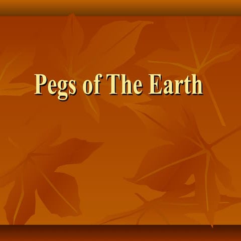 Pegs of the earth | PPT | Geology | Science