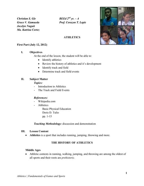 Athletic track(triloki) | PPTX