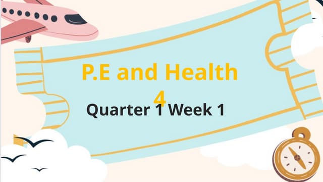 Physical Education and Health Grade 4 for Matatag Curriculum | PPTX