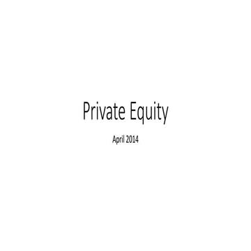 What is Private Equity | PPT