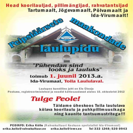 Peipsiäärsete laulupidu | PDF