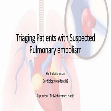 Triaging patients with suspected pulmonary embolism | PPTX