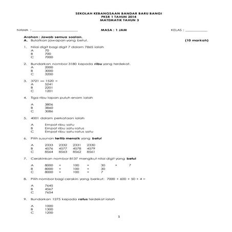 Peksa akhir thn mt thn 3 2013 (2) | PDF