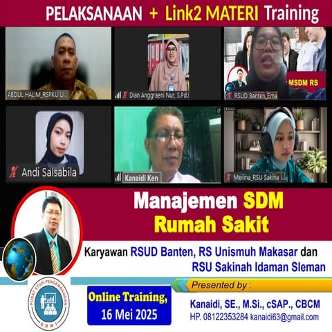 PELAKSANAAN + Link2 MATERI Online Training (tgl.16 Mei'25)_*MANAJEMEN SDM di Rumah Sakit*.pptx