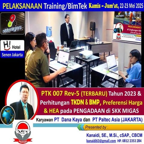PELAKSANAAN + Link2 Materi BimTek *"PTK 007 Rev-5 Thn 2023 (TERBARU) & Perhitungan TKDN & BMP di ...