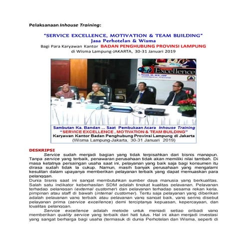 Materi Training Service Excellence | PDF