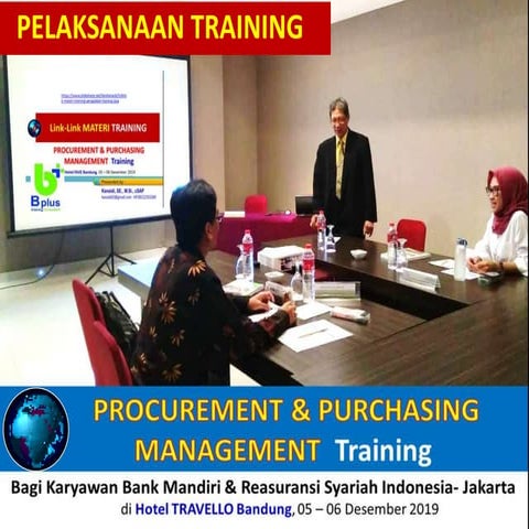 Pelaksanaan & Link-link Materi Training "PROCUREMENT & PURCHASING MANAGEMENT" | PPTX