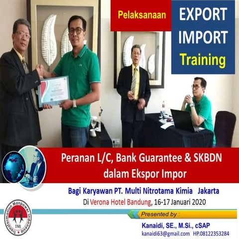 Pelaksanaan + Link-link Materi Training "Export-Import" | PPTX
