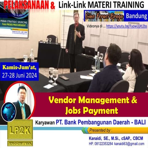 PELAKSANAAN + Link-link MATERI Training_ "Effective VENDOR MANAGEMENT ...