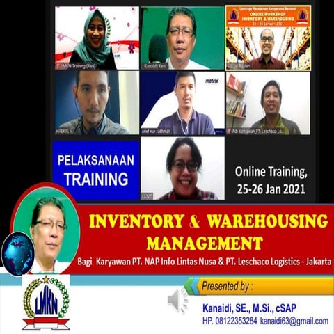 Pelaksanaan + Link-link Materi Training "SCM, Logistics & Warehousing Management" | PDF