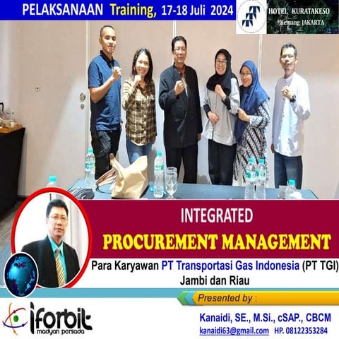 PELAKSANAAN + Link2 MATERI Training _"INTEGRATED PROCUREMENT MANAGEMENT". | PPTX