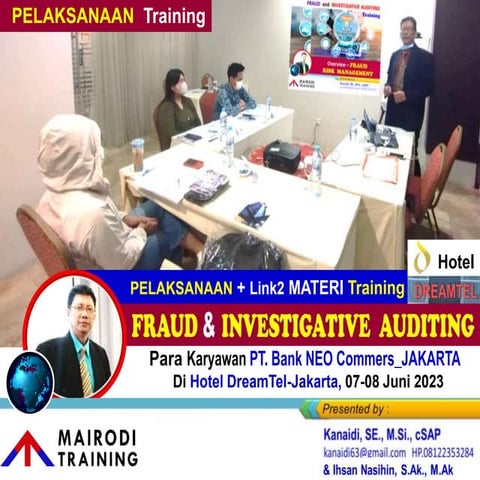 PELAKSANAAN + Link2 MATERI Training _"FRAUD & INVESTIGATIVE AUDITING" | PPT